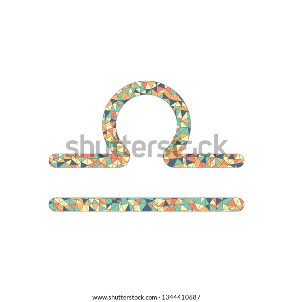 Astrological Sign Libra Simple Icon Colored Stock Vector (Royalty Free ...