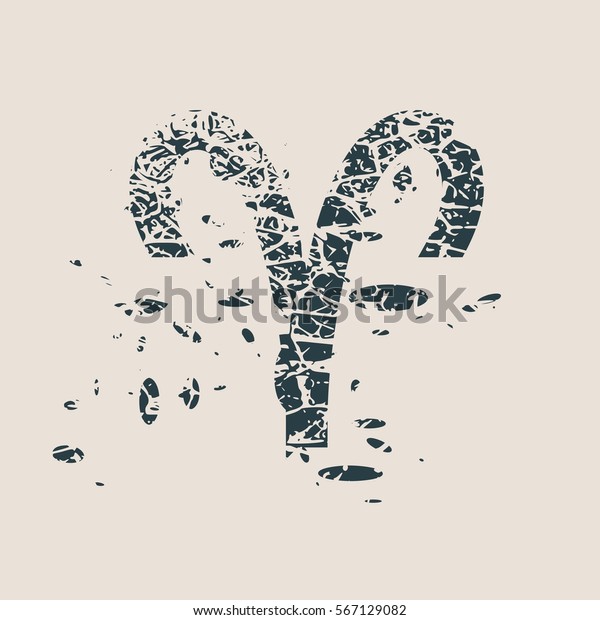 Astrological Symbol Vector Illustration Ram Sign Stock Vector (Royalty ...