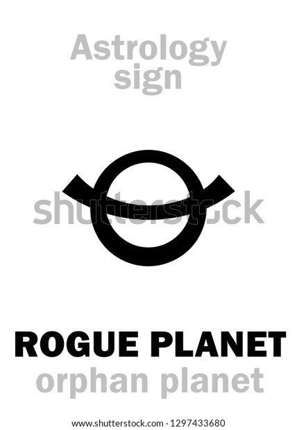 Astrology Alphabet Rogue Planet Orphan Planet Stock Vector (Royalty ...