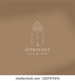 Astrology Logo Design Template Geometric Logo Stock Vector (Royalty ...