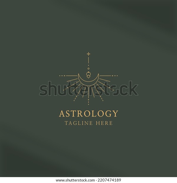 Astrology Logo Design Template Geometric Logo Stock Vector (Royalty ...