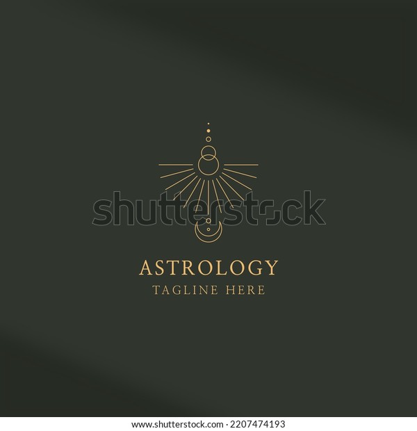 Astrology Logo Design Template Geometric Logo Stock Vector (Royalty ...