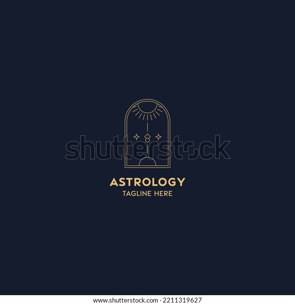 Astrology Logo Design Template Geometric Logo Stock Vector (Royalty ...