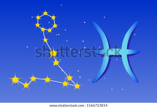 Astrology Sign Fish Constellation Stock Vector (Royalty Free ...