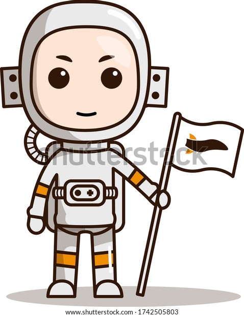 Astronaut Chibi Character Design Mask Stock Vector (Royalty Free ...