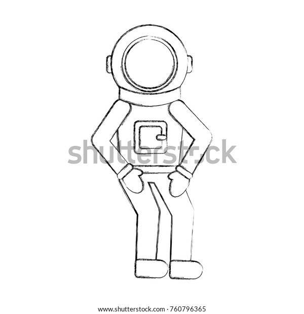 Astronaut Comic Character Icon Stock Vector (Royalty Free) 760796365 ...