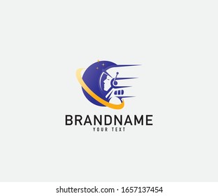 Astronaut Head Logo Icon Vector Design Stock Vector (Royalty Free ...