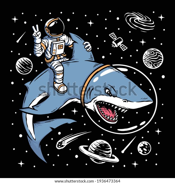 Vector de ilustraciones de tiburón que: vector de stock (libre de ...