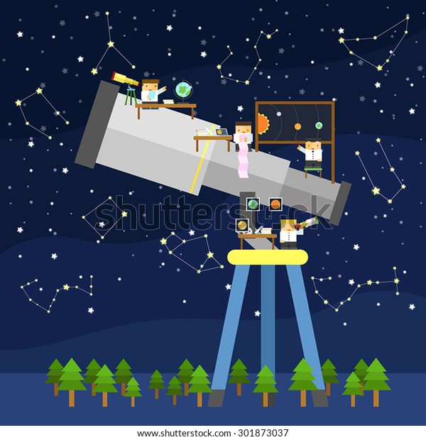 Astronomer Cartoon Stock Vector (Royalty Free) 301873037