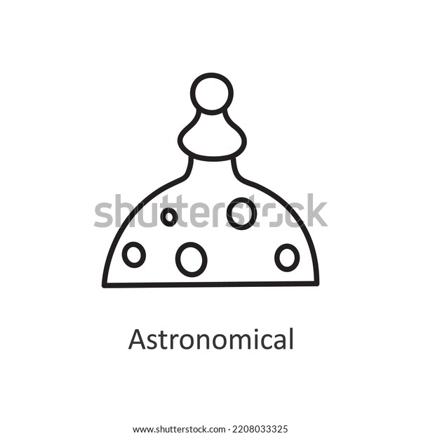 Astronomical Vector Outline Icon Design Illustration Stock Vector ...