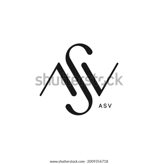 Asv Luxury Monogram Line Logo Vector Stock Vector (Royalty Free ...
