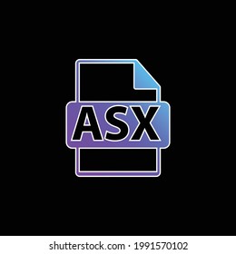 Asx File Format Symbol Blue Gradient Stock Vector (Royalty Free ...