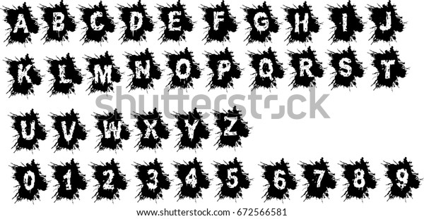 Asylum Font Messy Vector Font Stock Vector (Royalty Free) 672566581 ...