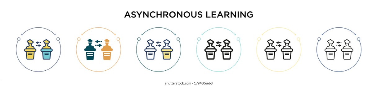 Asynchronous Learning Icon Filled Thin Line Stock Vector (Royalty Free ... Asynchronous Learning Icon Filled Thin Line Stock Vector (Royalty Free ...