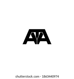 Ata Letter Original Monogram Logo Design Stock Vector (Royalty Free ...