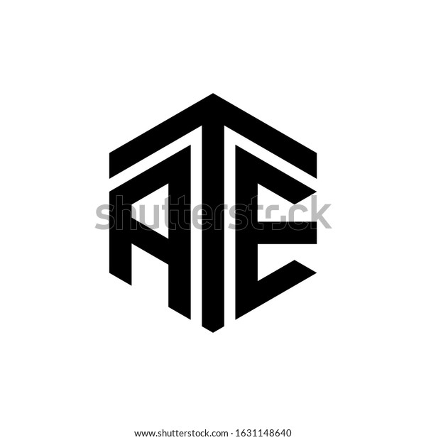 Ate Letter Logo Design Polygon Monogram Stock Vector (Royalty Free ...