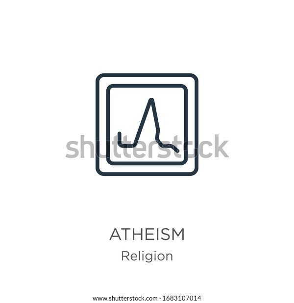 Atheism Icon Thin Linear Atheism Outline Stock Vector (Royalty Free ...