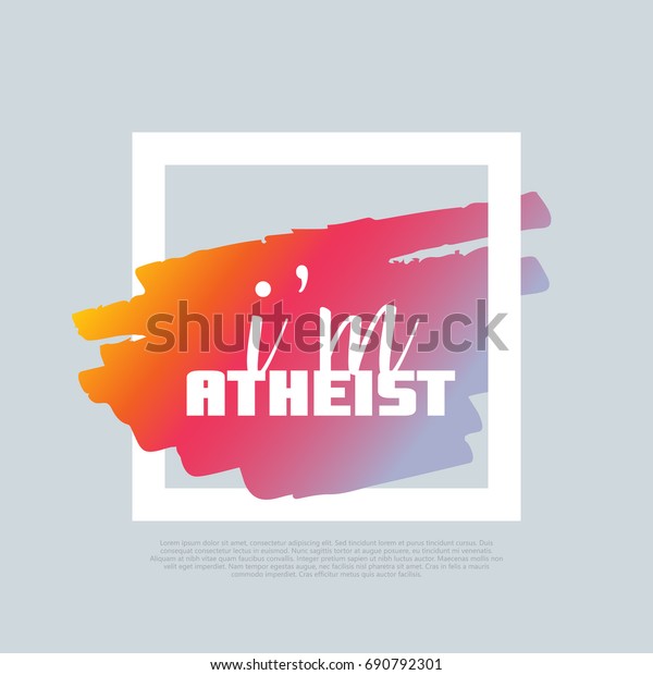 Im Atheist Vector Clipart Template Poster: vector de stock (libre de ...