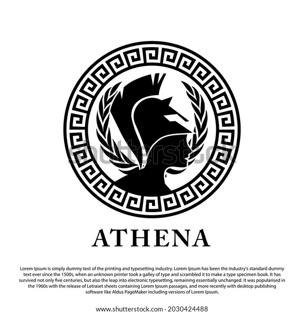 Athena Logo Design Athena Head On Stock Vector (Royalty Free ...