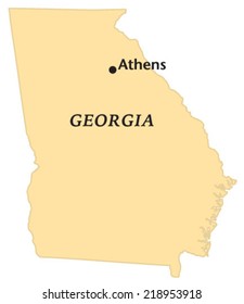 Atlanta Georgia Locate Map Stock Vector (Royalty Free) 218953921