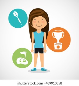 Athlete Avatar Sport Icon Vector Illustration Stock Vector (Royalty ...