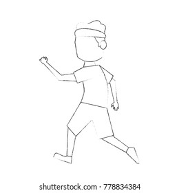 Athlete Running Cartoon Stock Vector (Royalty Free) 778834384 ...