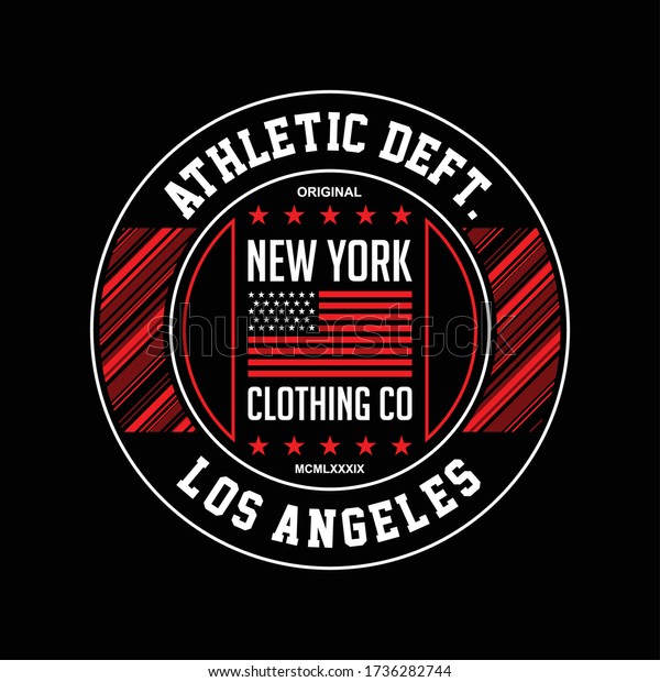 Athletic Dept Los Angeles New York Stock Vector (Royalty Free) 1736282744