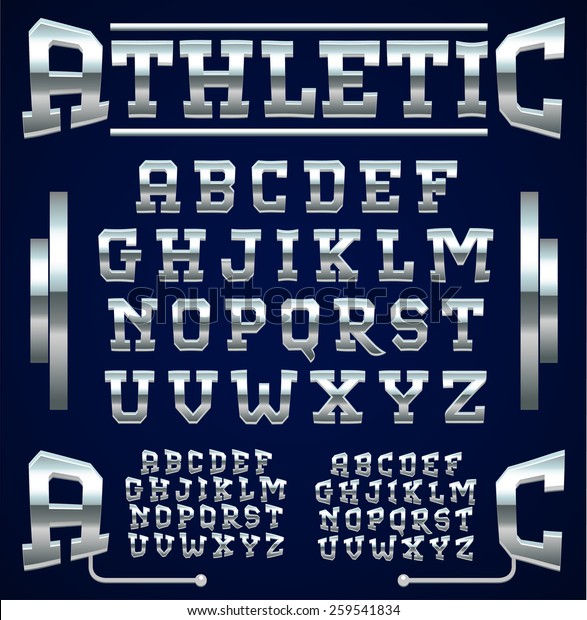 Athletic Gym Font Part 12 Abc Stock Vector (Royalty Free) 259541834