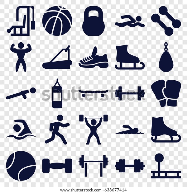 Athletic Icons Set Set 25 Athletic Stock Vector (Royalty Free ...