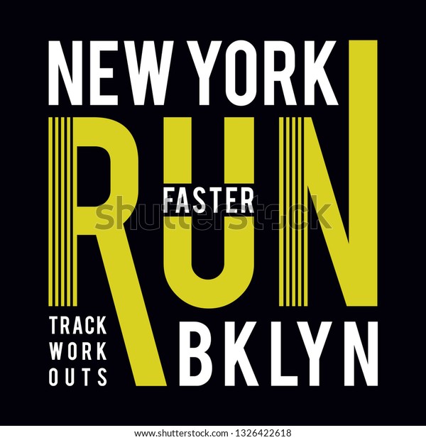 Athletic Running Sport Typography Tshirt Graphics Stock Vector (Royalty ...