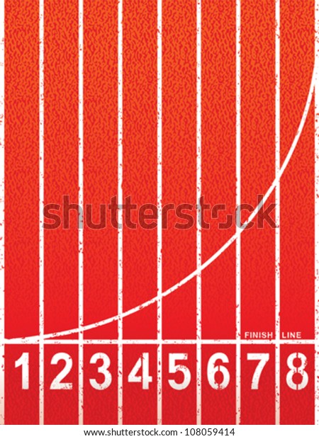Athletic Running Track Finish Line Stock Vector (Royalty Free) 108059414