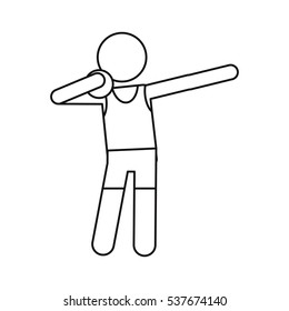 Athletic Shot Put Ball Throwing Outline Stock Vector (Royalty Free ...