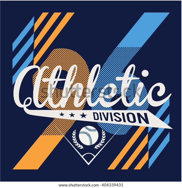 Athletic Sport Varsity Typography Tshirt Graphics Stock Vector (Royalty ...