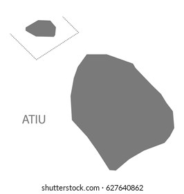 Atiu Cook Islands Map Grey Illustration 스톡 벡터(로열티 프리) 627640862 ...