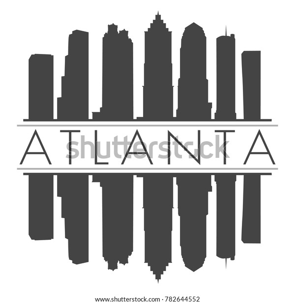 Atlanta Georgia Usa Skyline Vector Art Stock Vector (Royalty Free ...