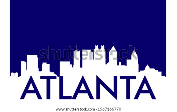 Atlanta Skyline Silhouette Background Vector Illustration Stock Vector ...