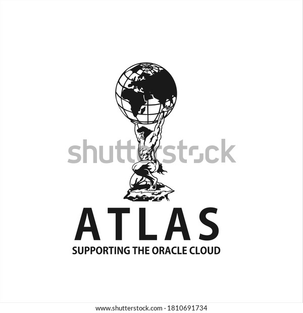 Atlas Logo Design Silhouette Icon Vector 库存矢量图（免版税）1810691734 ...