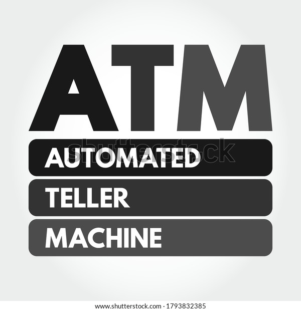 Atm Automated Teller Machine Acronym Concept Stock Vector (Royalty Free ...