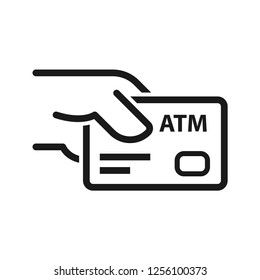Atm Card Hand Can Be Used Stock Vector (Royalty Free) 1256100373 ...