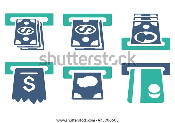 Atm Cashpoint Vector Icons Pictogram Style Stock Vector (Royalty Free ...