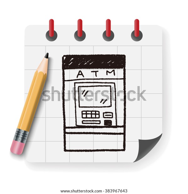 Atm Doodle Drawing Stock Vector (Royalty Free) 383967643 | Shutterstock