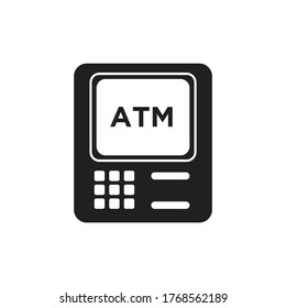 Atm Icon Design Isolated On White Stock Vector (Royalty Free ...