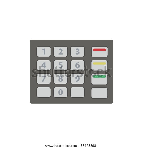 Atm Keypad Keyboard Automated Teller Machine Stock Vector (Royalty Free ...