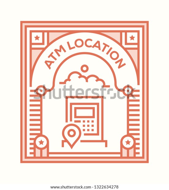 Atm Location Icon Concept Stock Vector (Royalty Free) 1322634278