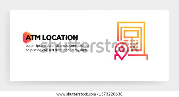 Atm Location Icon Concept Stock Vector (Royalty Free) 1373220638