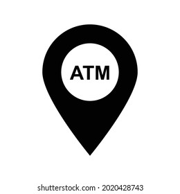 Atm Location Map Pin Icon Vector Stock Vector (Royalty Free) 2020428743 ...