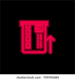 Atm Red Glowing Neon Ui Ux Stock Vector (Royalty Free) 709596484 ...
