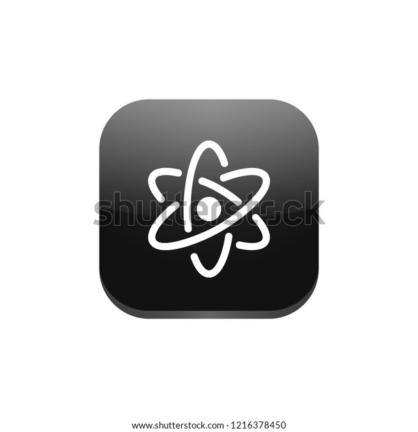 Atom App Icon: vector de stock (libre de regalías) 1216378450 ...