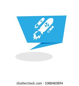Atom Bomb Icon Origami Nuklear War Stock Vector (Royalty Free ...