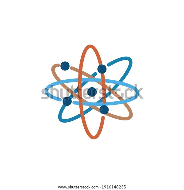 Atom Science Orbit Outline Symbol Vector Stock Vector (Royalty Free ...